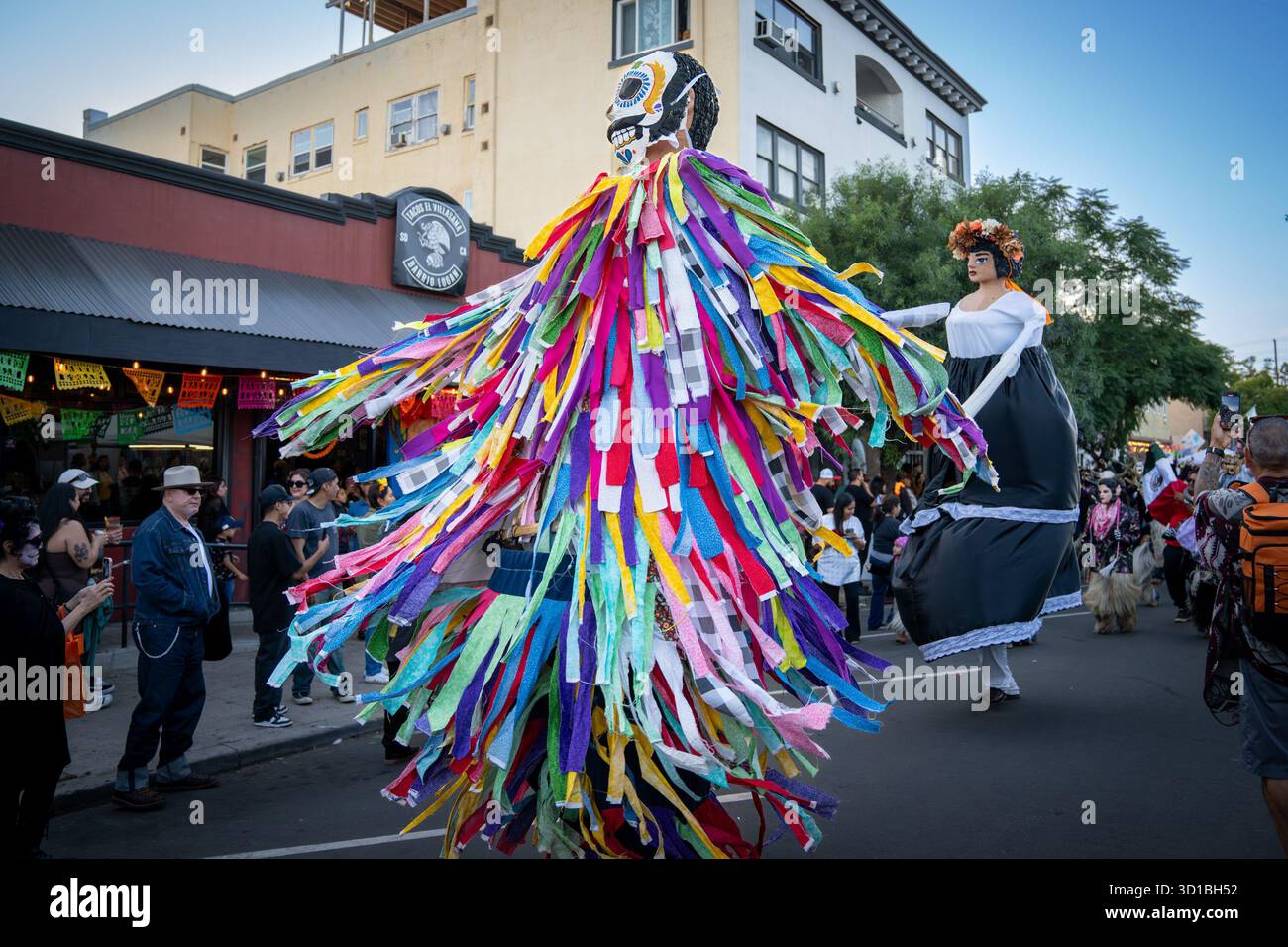 San Diego, California, USA. 26th Oct, 2025. Giant skeletal puppets ...