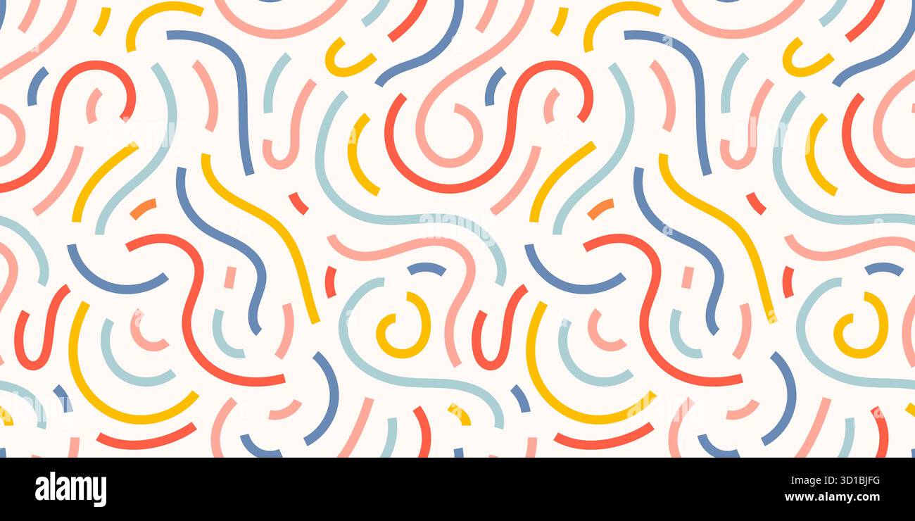 Seamless colorful random lines Stock Vector Images - Alamy
