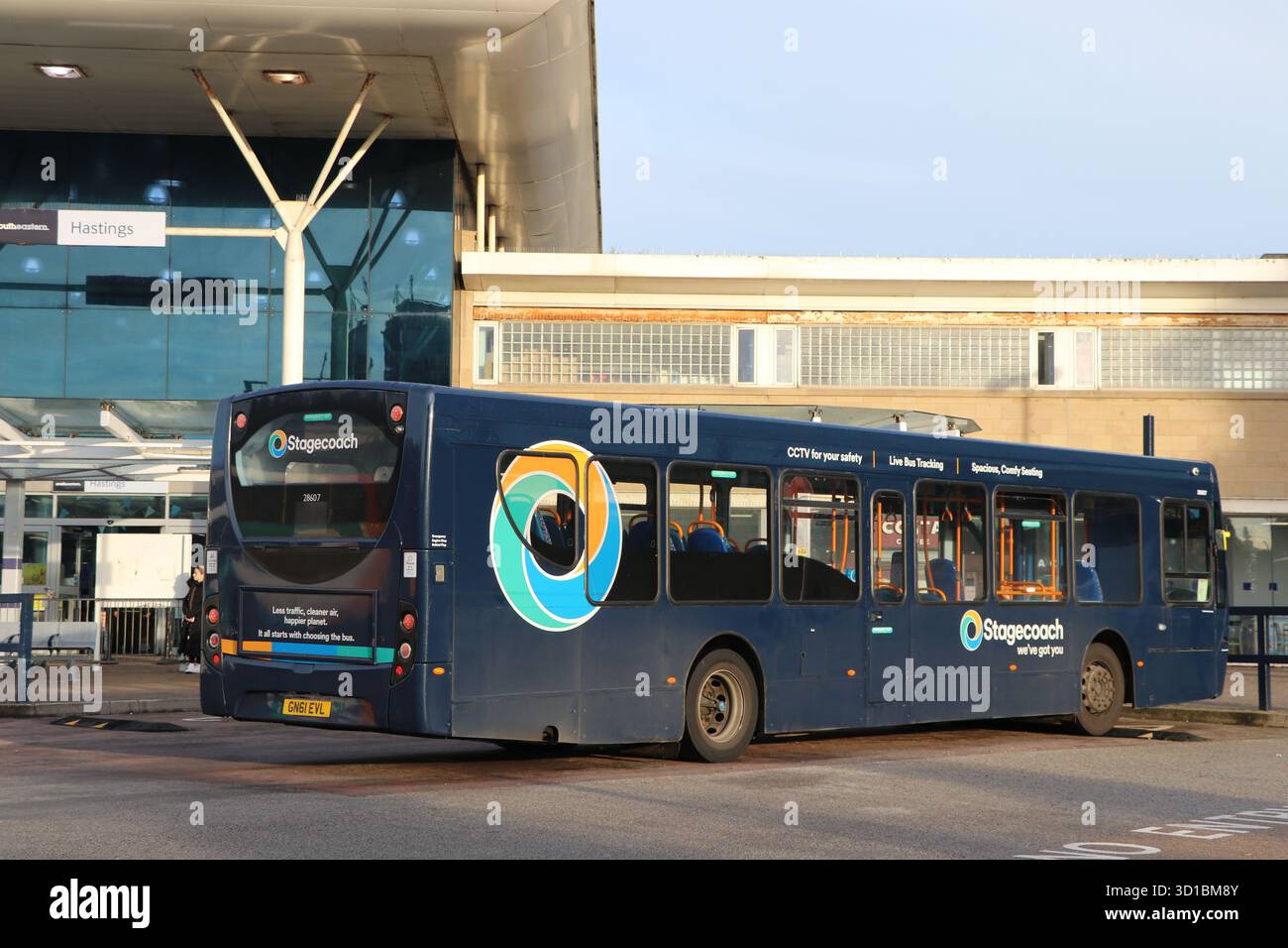 STAGECOACH SOUTH EAST BLUE SINGLE DECK BUS IN HASTINGS Stock Photo - Alamy