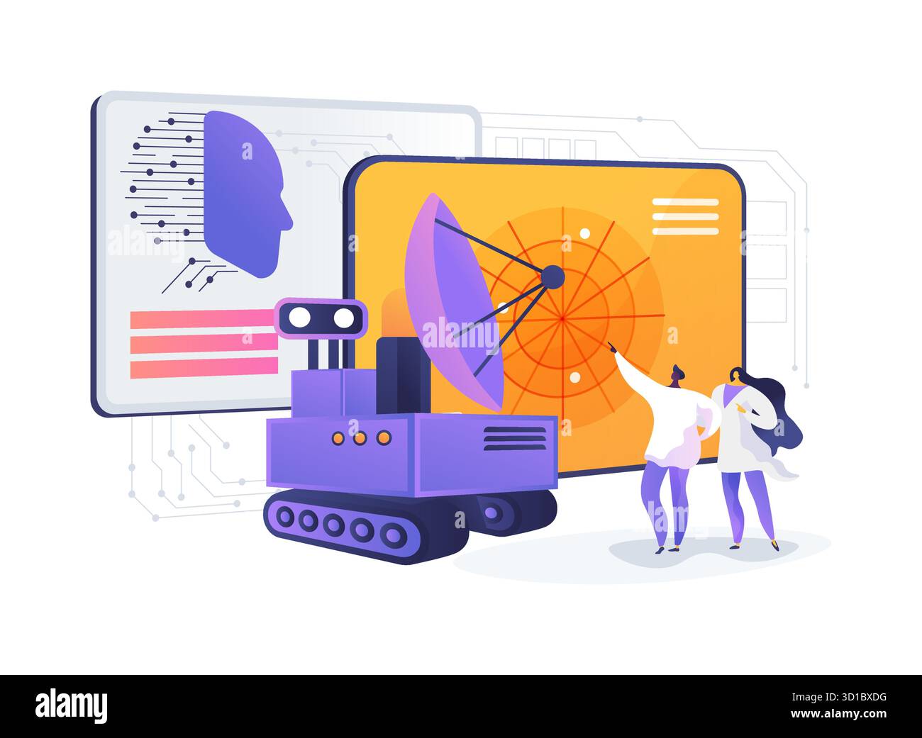 AI-Powered Planetary Rover Navigation abstract concept vector ...