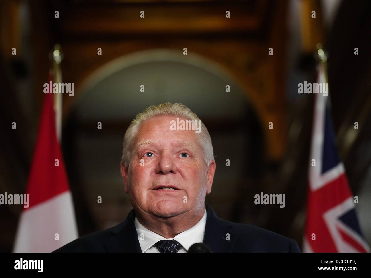 Ontario Premier Doug Ford speaks to the media during a press conference ...
