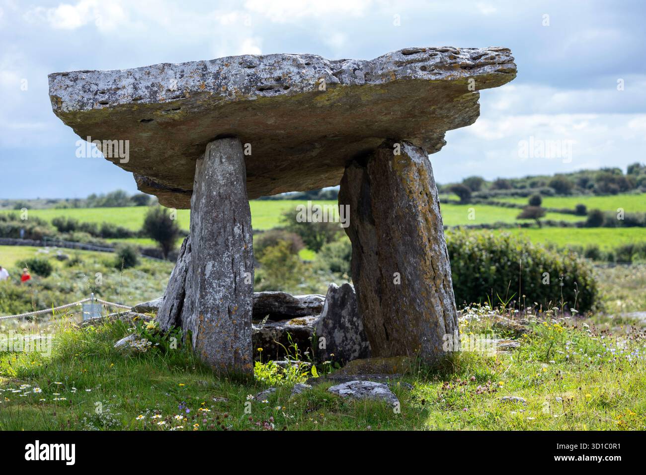 Poulnabrone dolmen, single-chamber portal tomb, three standing portal ...