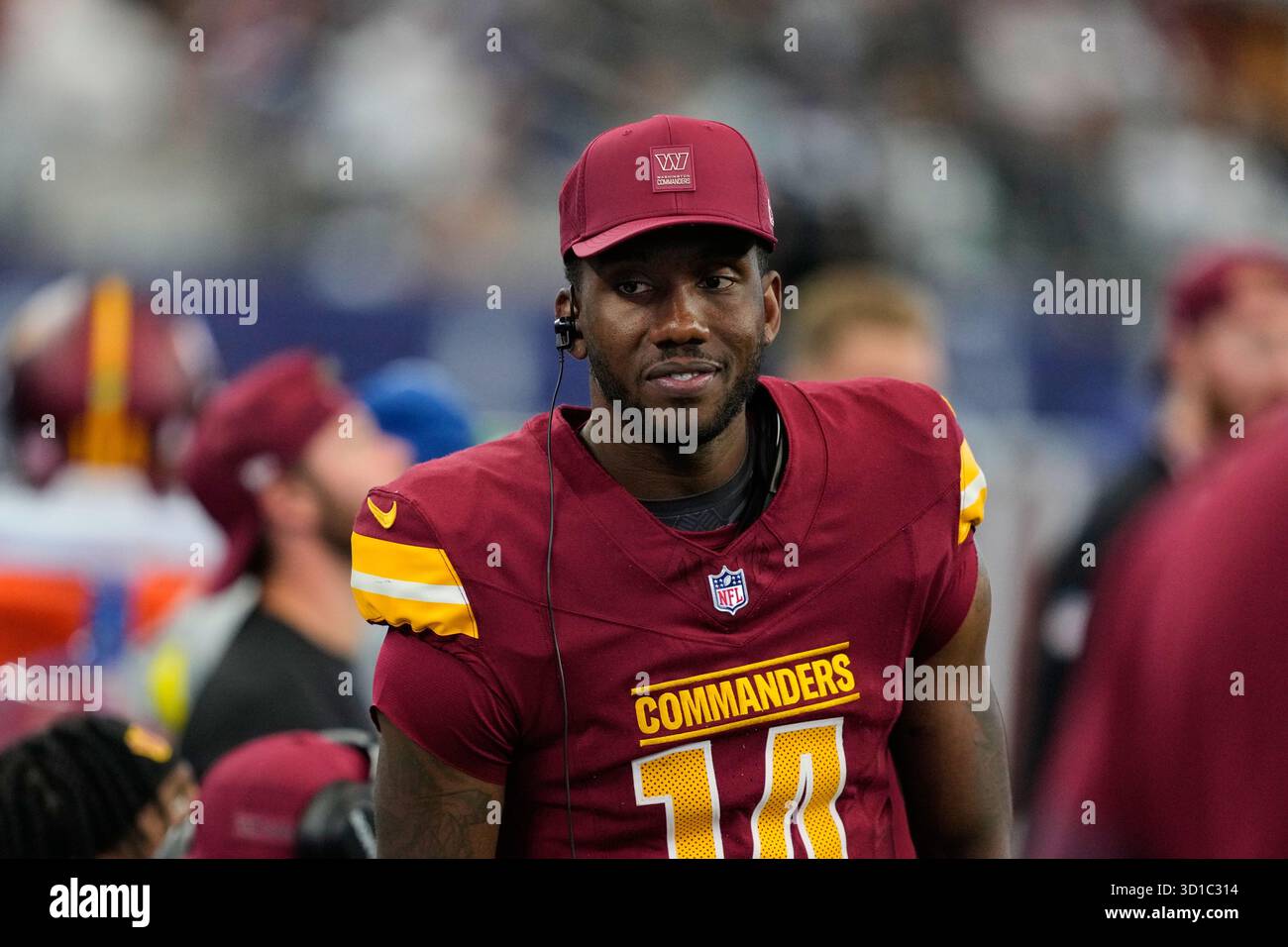 Washington Commanders quarterback Josh Johnson (14) stands on the ...