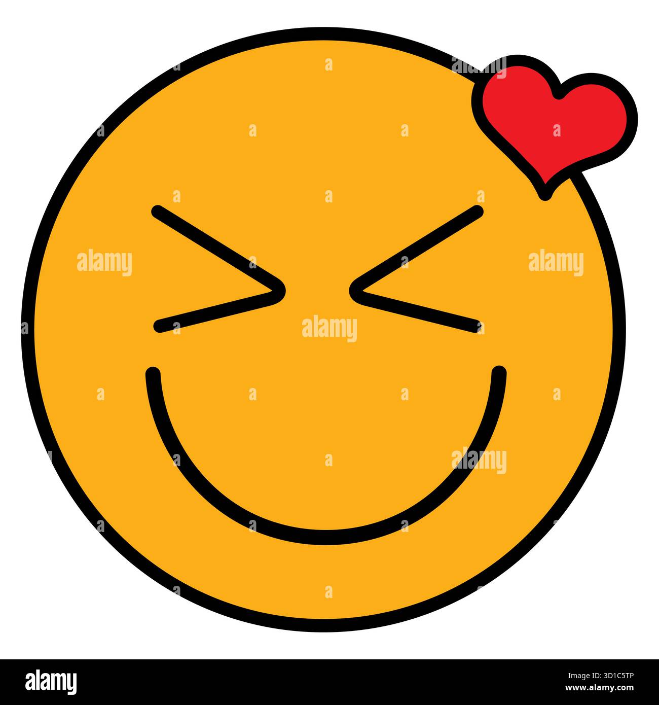 Smiling face heart eyes on Stock Vector Images - Alamy
