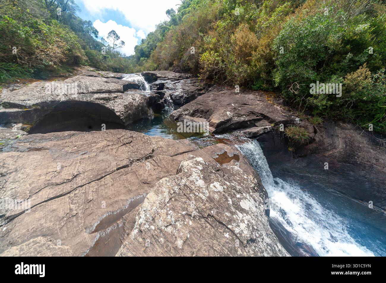 Sete Pilões Waterfall near Macieira Camp at Caparaó National Park ...