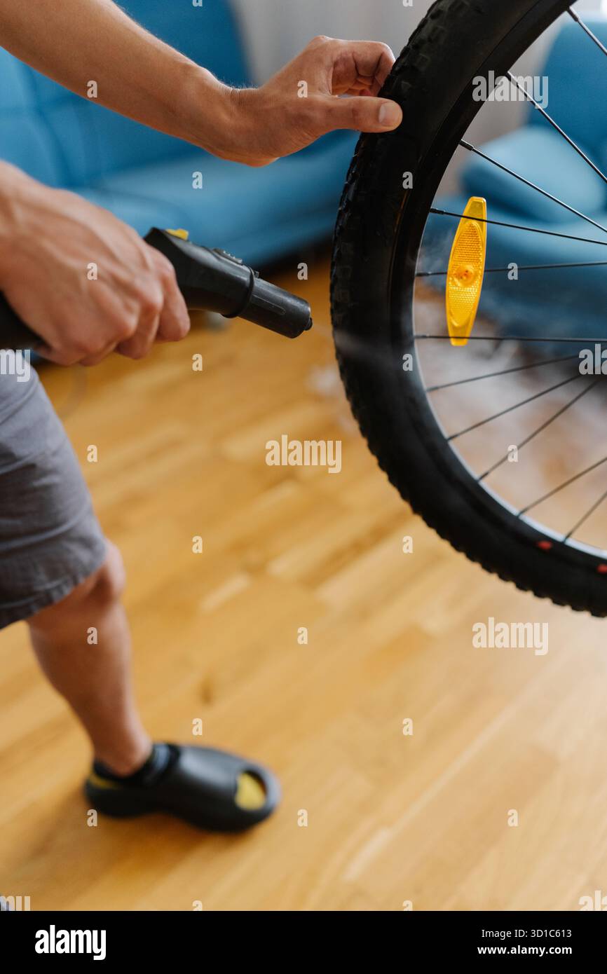 Owner bike cleaning dirty hi-res stock photography and images - Alamy