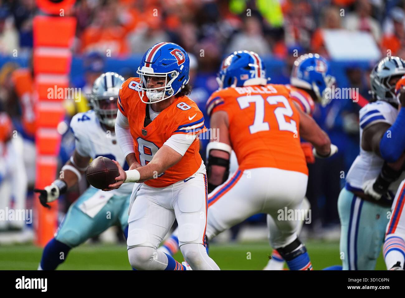 Denver Broncos quarterback Jarrett Stidham (8) in the second half of an ...