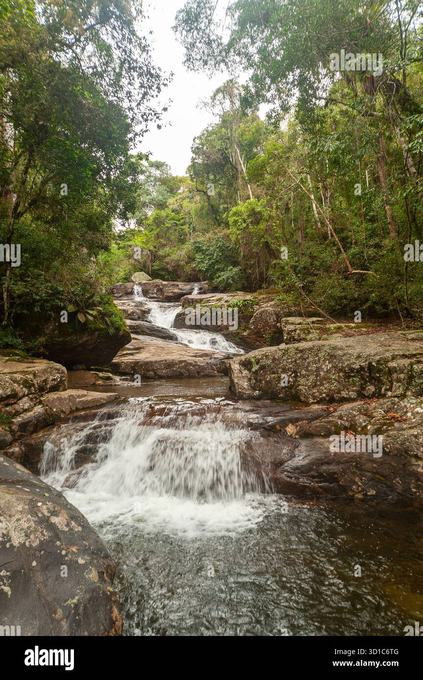 Waterfall at Green Valley, Caparaó National Park, Espirito Santo Estate ...