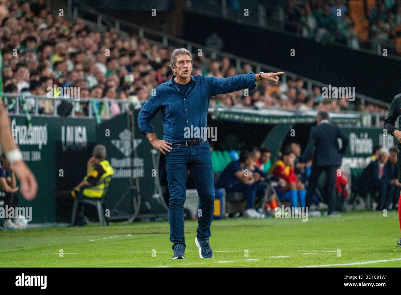 Real Betis head coach, Manuel Pellegrini, during La Liga match between ...