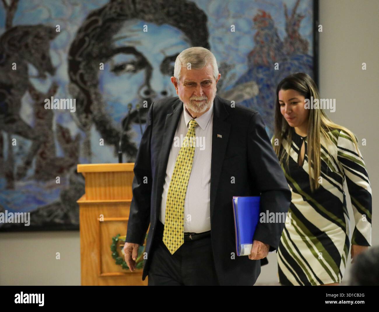 Cuban Ambassador to Mexico Marcos Rodriguez Costa speaks during a press ...