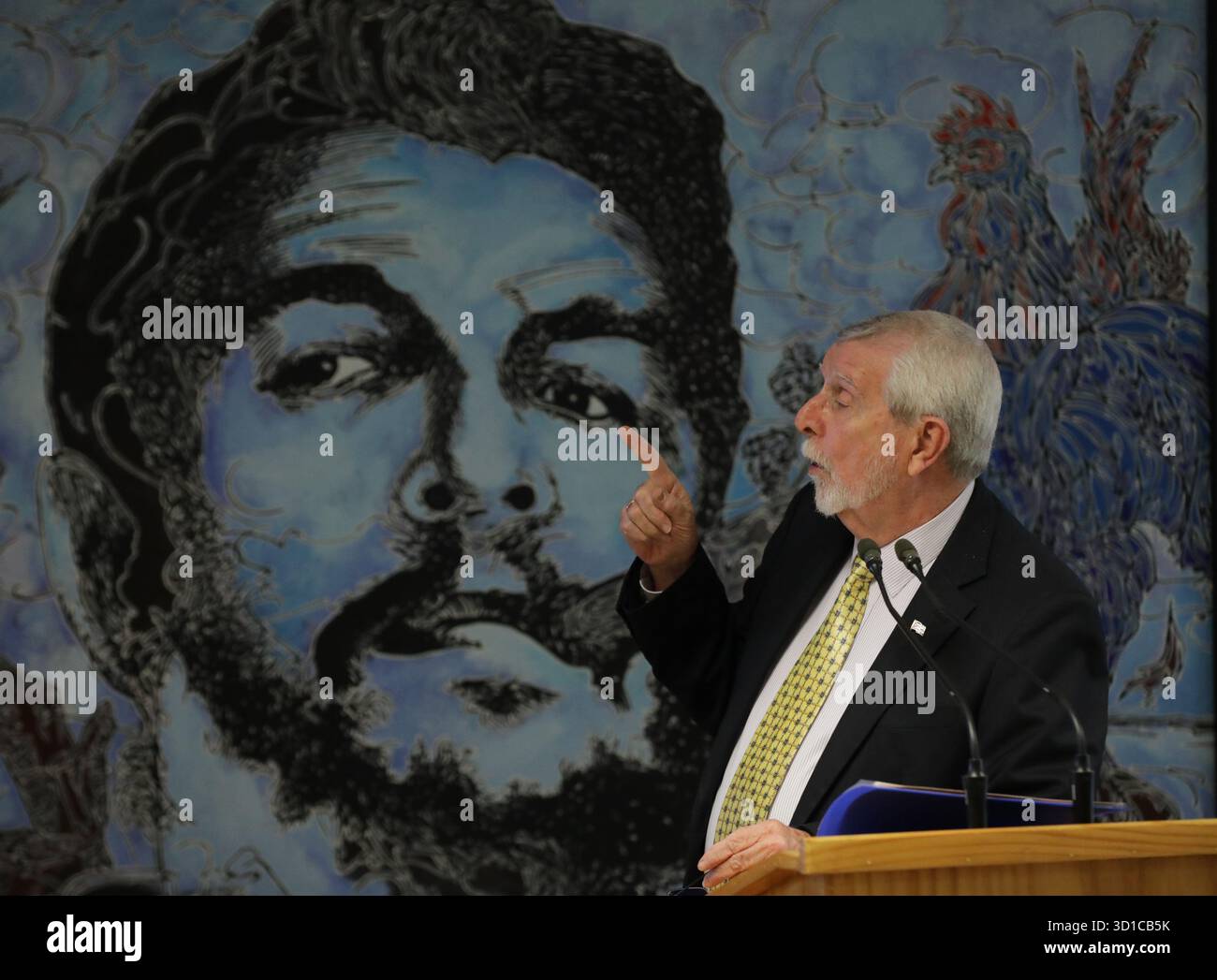 Cuban Ambassador to Mexico Marcos Rodriguez Costa speaks during a press ...