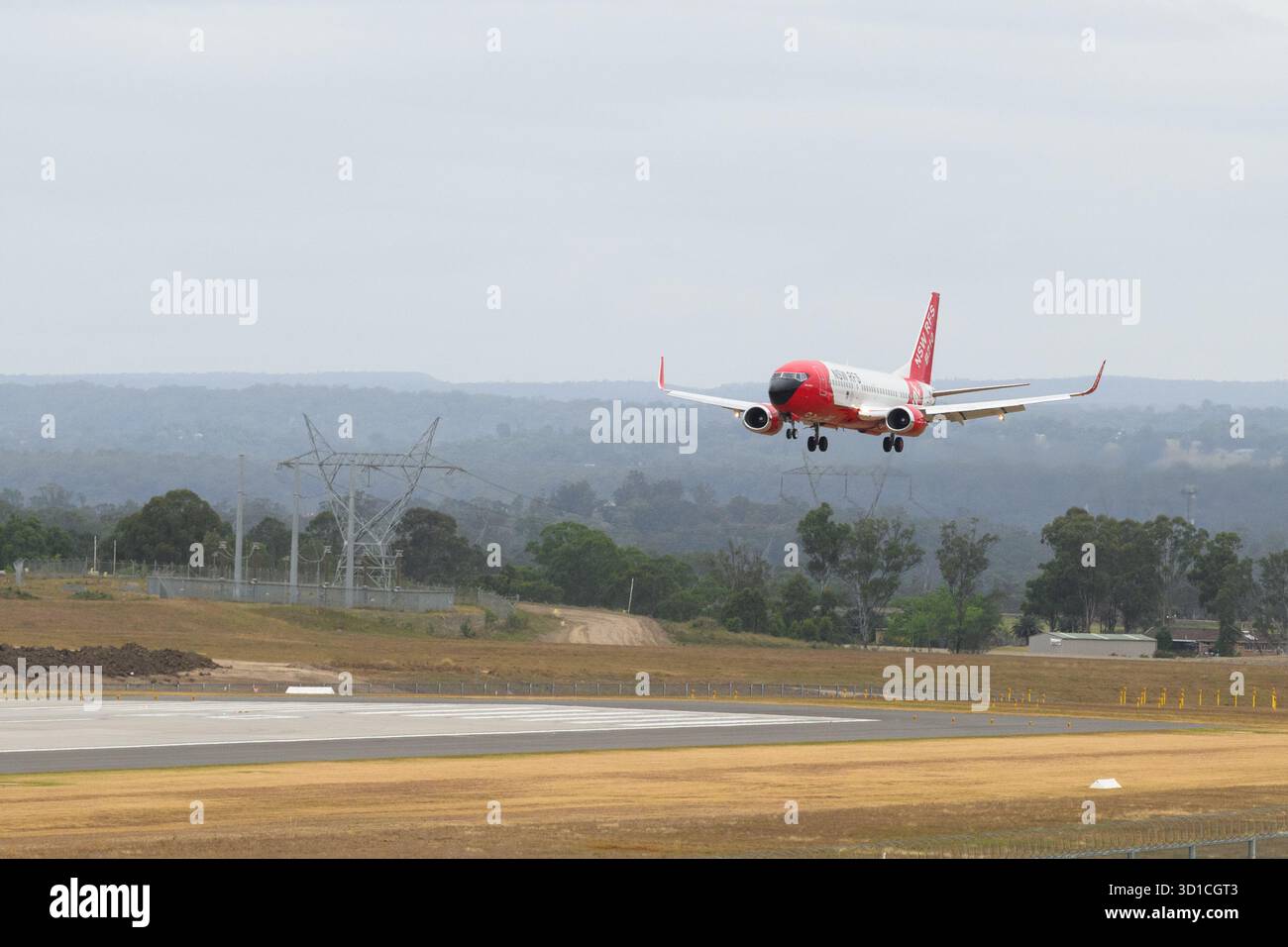 A NSW Rural Fire Service (RFS) 737 Large Air Tanker conducts the first ...