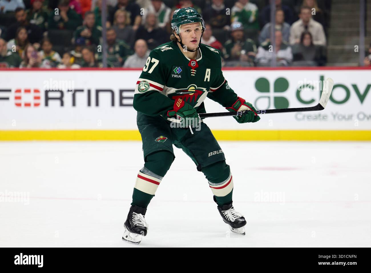 Minnesota Wild left wing Kirill Kaprizov skates on the ice during the ...