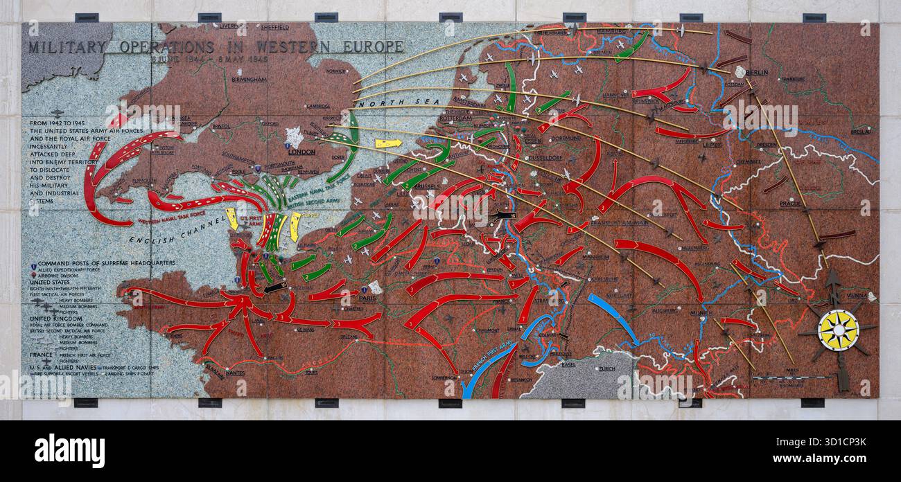 A map illustrating the Battle of Normandy at the Luxembourg American ...