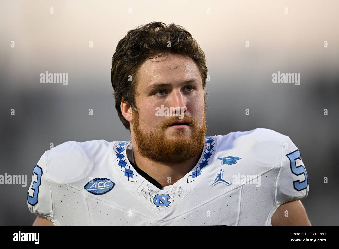 North Carolina offensive lineman Christo Kelly (53) leaves the field ...