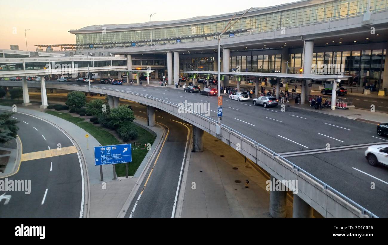 Toronto, Canada - October 15, 2025: Cars and passengers are seen ...