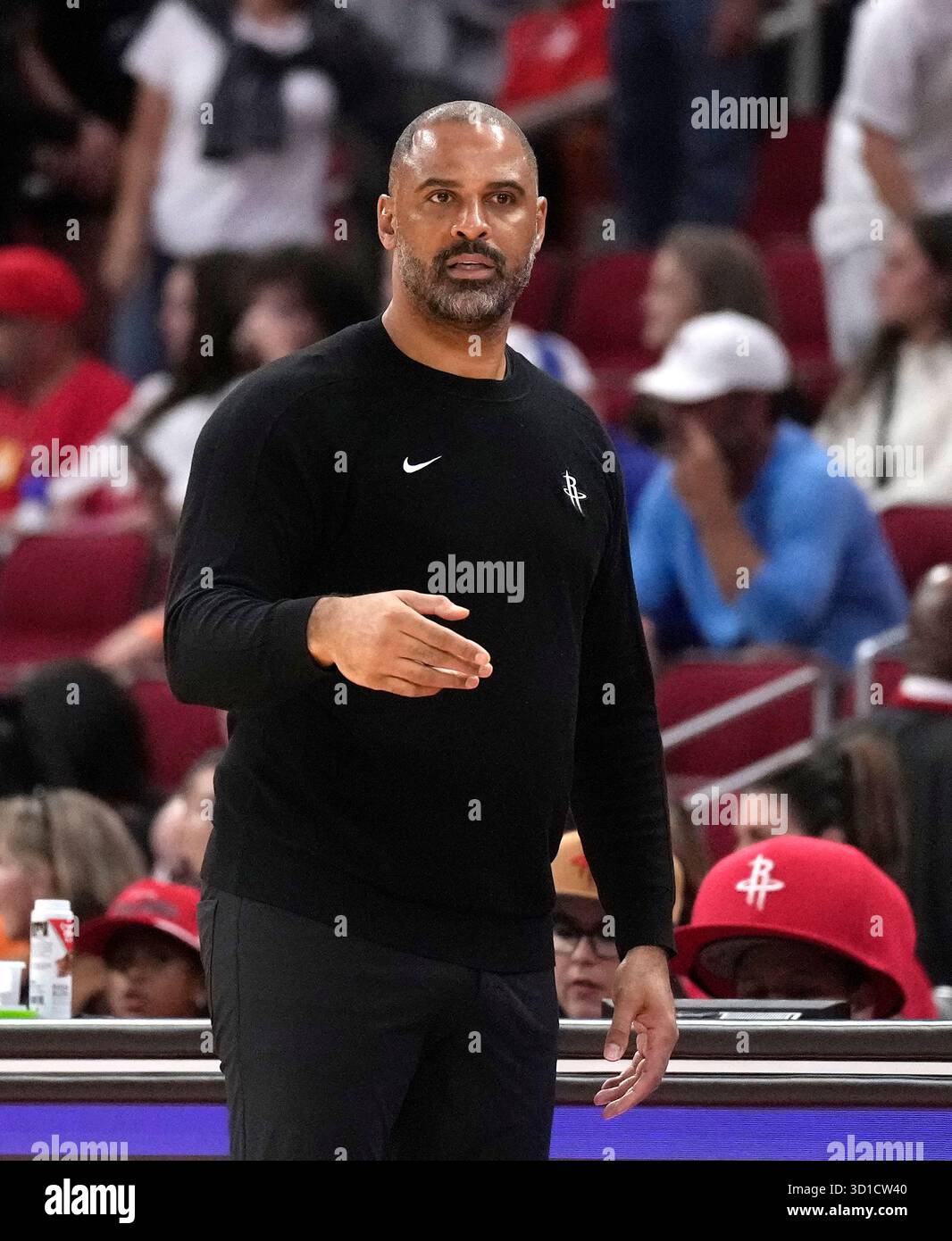 Houston Rockets head coach Ime Udoka stands on the sideline during the ...