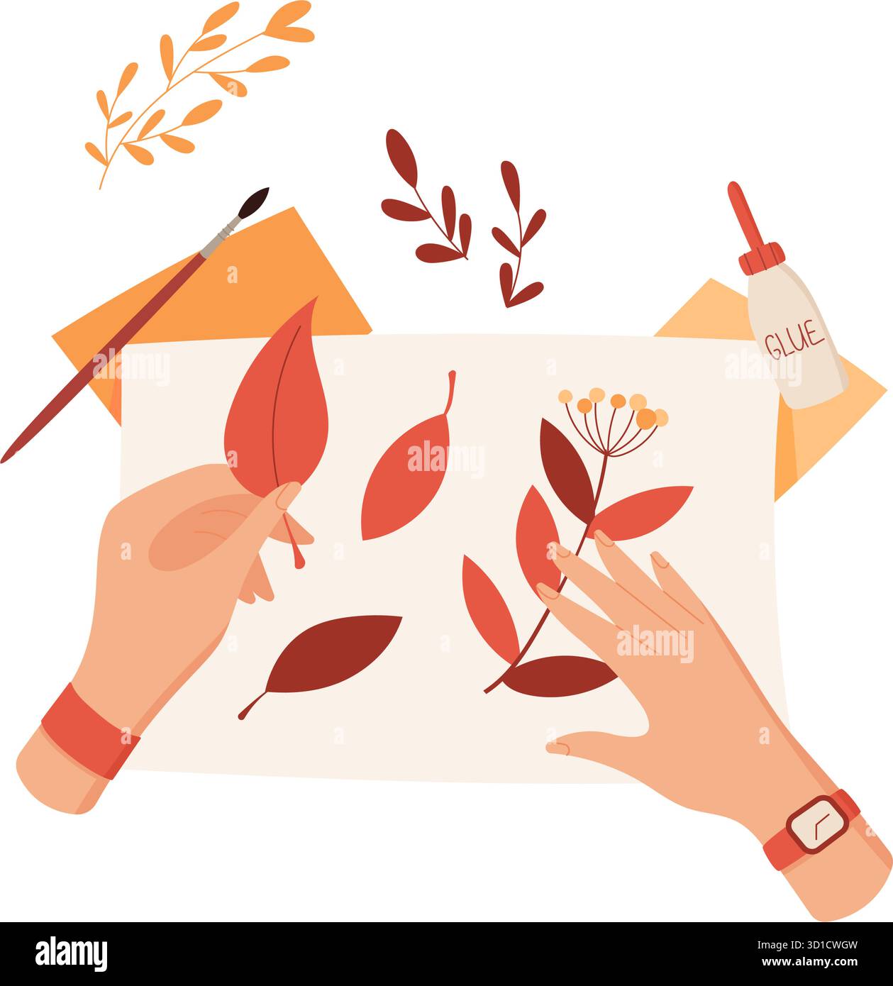 Art collage cute school Stock Vector Images - Alamy