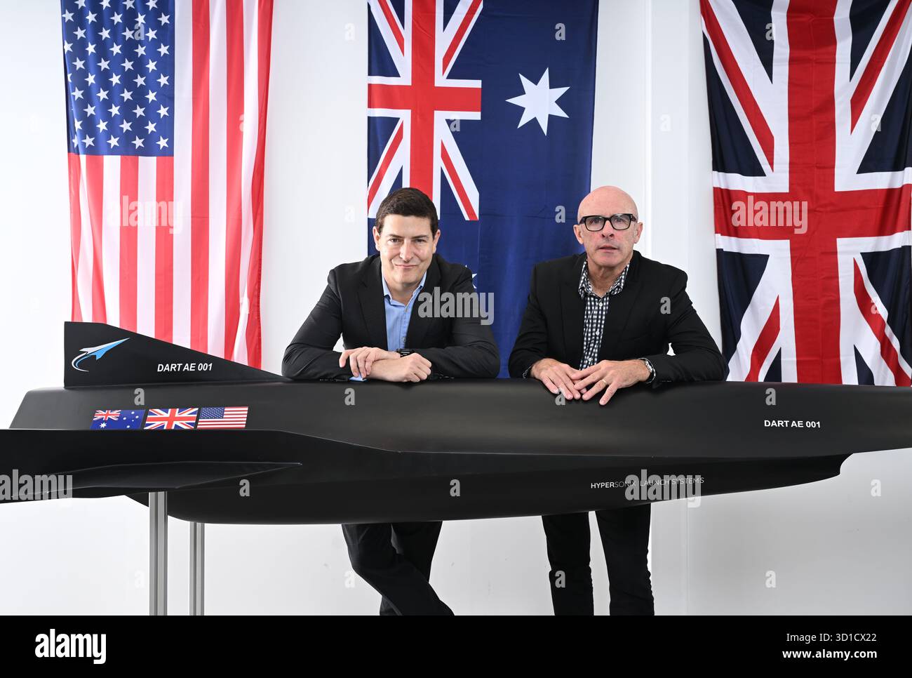 Matt Hill, (left) Hypersonix Launch Systems CEO and Dr Michael Smart ...