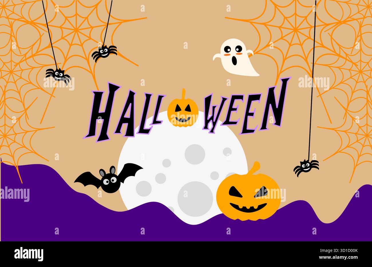 Halloween banner vector vectors hi-res stock photography and images - Alamy