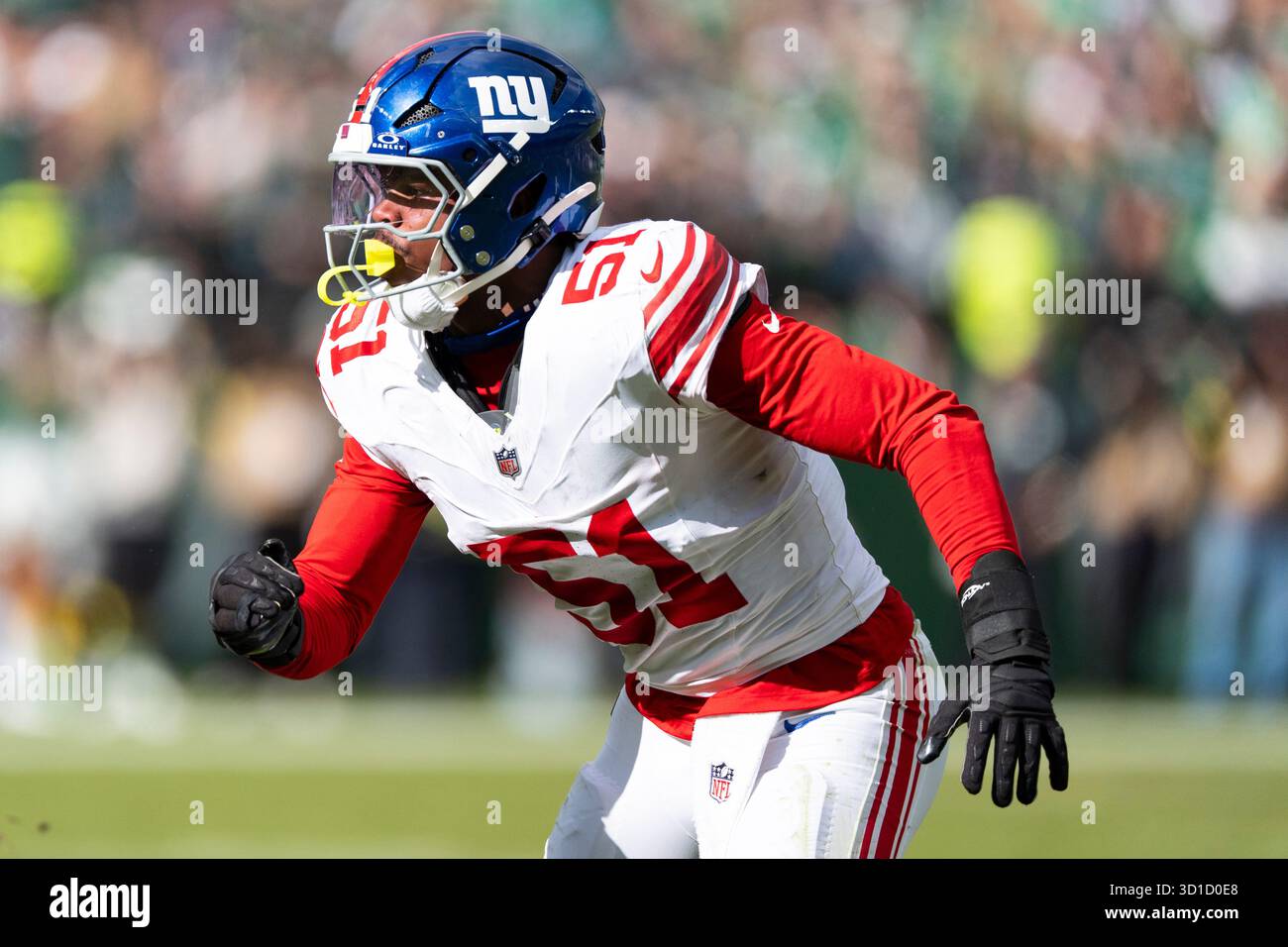 New York Giants linebacker Abdul Carter in action during an NFL ...