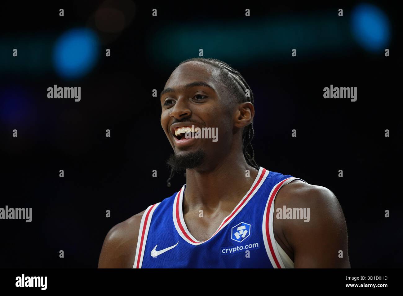 Philadelphia 76ers' Tyrese Maxey plays during an NBA basketball game ...