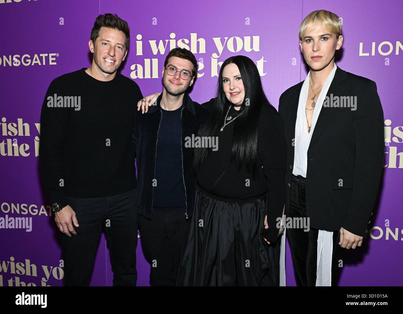 Matt Kaplan, left, Braden Bochner, Lena Dunham and Tommy Dorfman attend ...