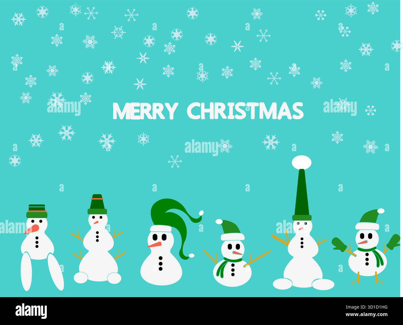 Christmas snowman vector template Stock Vector Images - Alamy