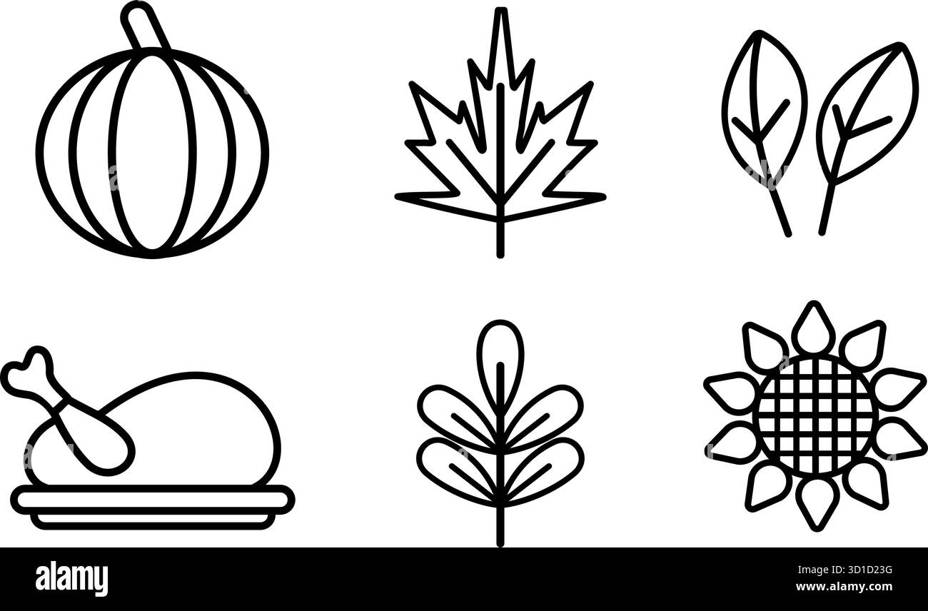 Thanksgiving celebration design Black and White Stock Photos & Images ...