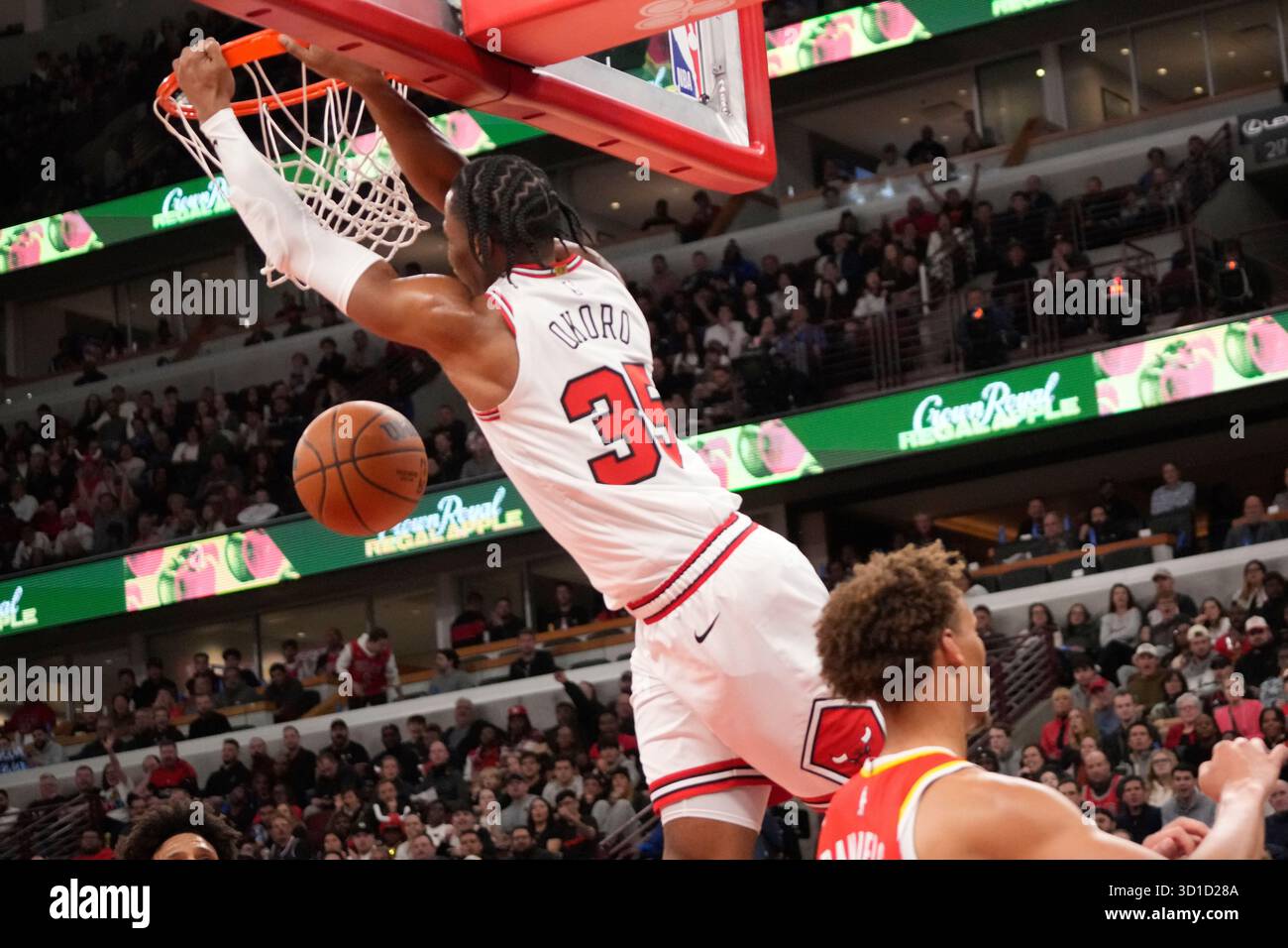 Chicago Bulls forward Isaac Okoro dunks the ball against the Atlanta ...