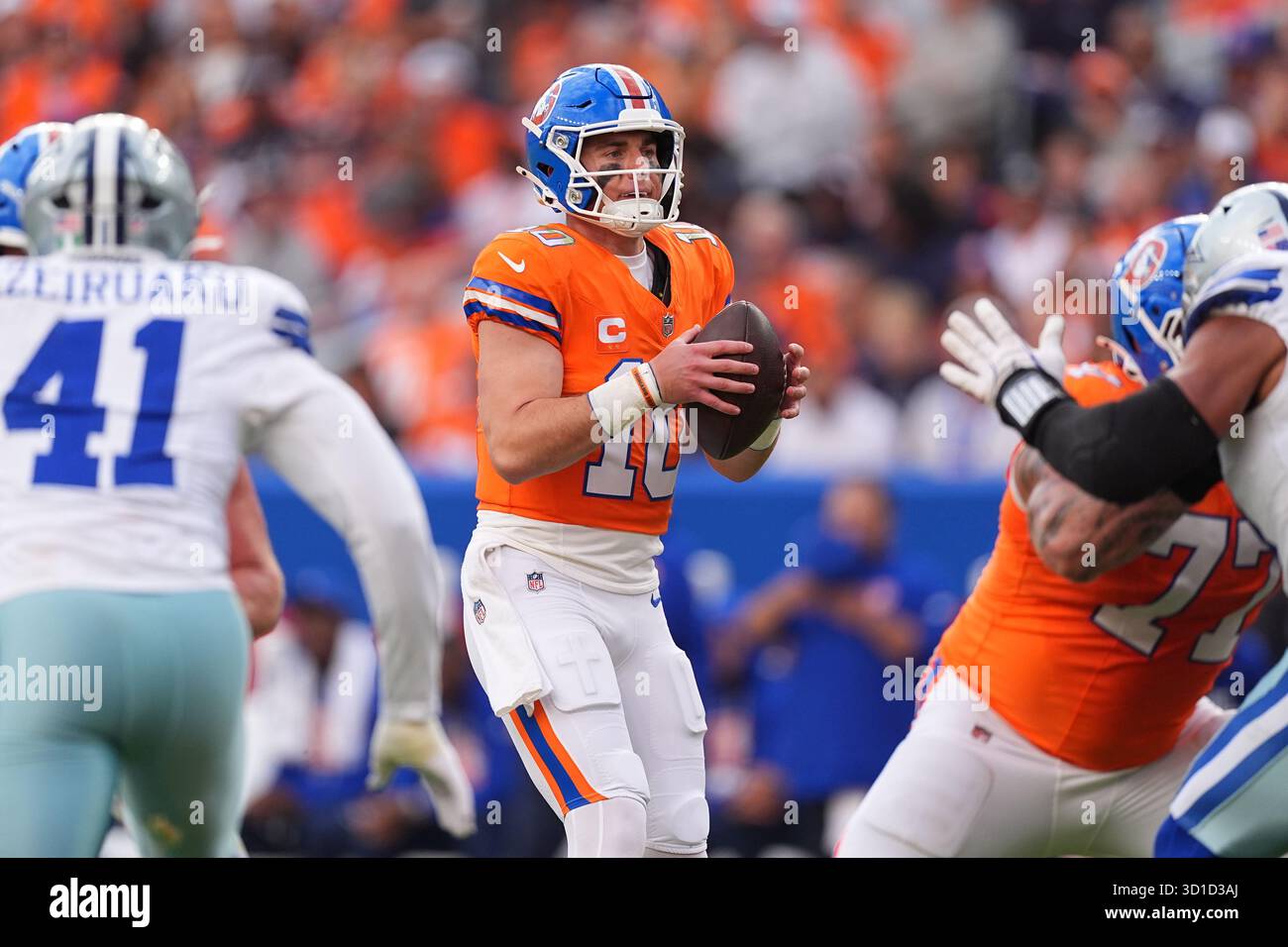Denver Broncos quarterback Bo Nix (10) in the second half of an NFL ...