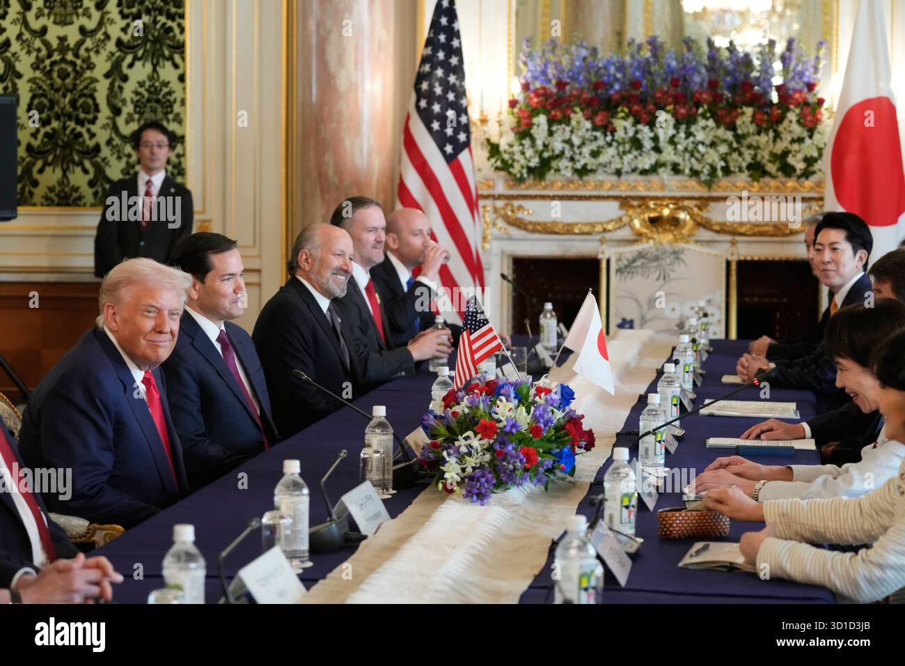 President Donald Trump, left, and Japan's Prime Minister Sanae Takaichi ...