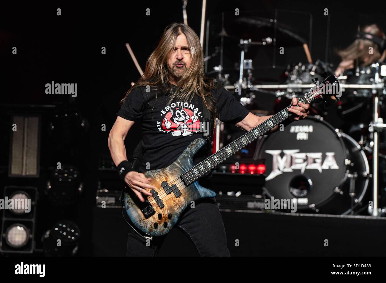 James LoMenzo of Megadeth seen playing live on stage. Megadeth played ...