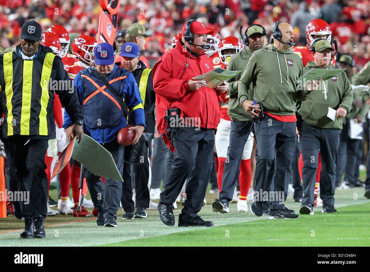 October 27, 2025: Kansas City Chiefs head coach Andy Reid looks on ...