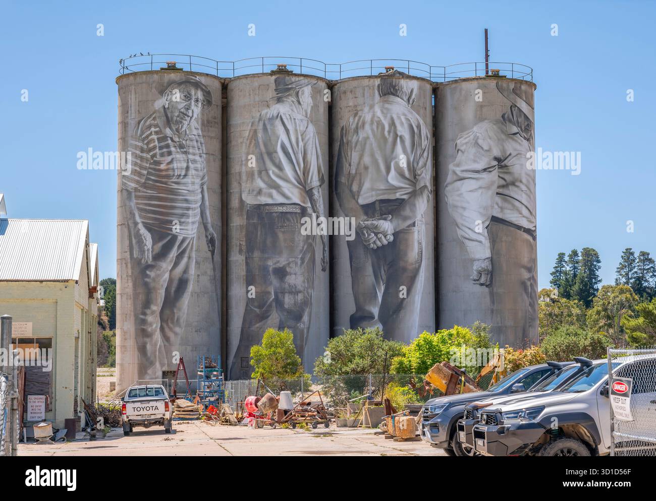 The Portland Silo Art project known as the foundations located in new ...