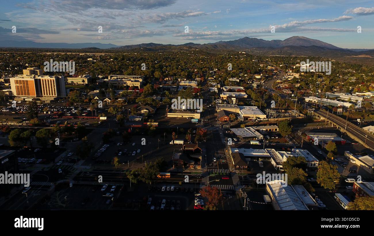 Downtown Redding, Calif., is photographed Wednesday, Oct. 22, 2025. (AP ...