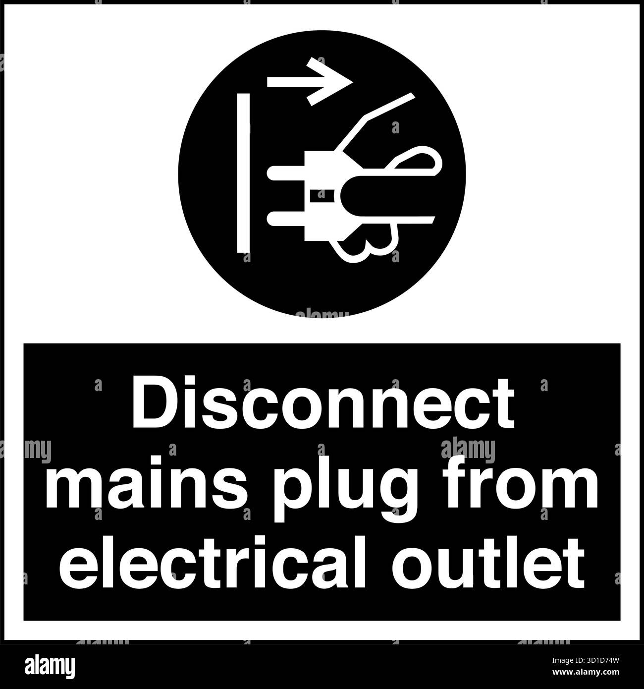 Electricity unplug safety Stock Vector Images - Alamy