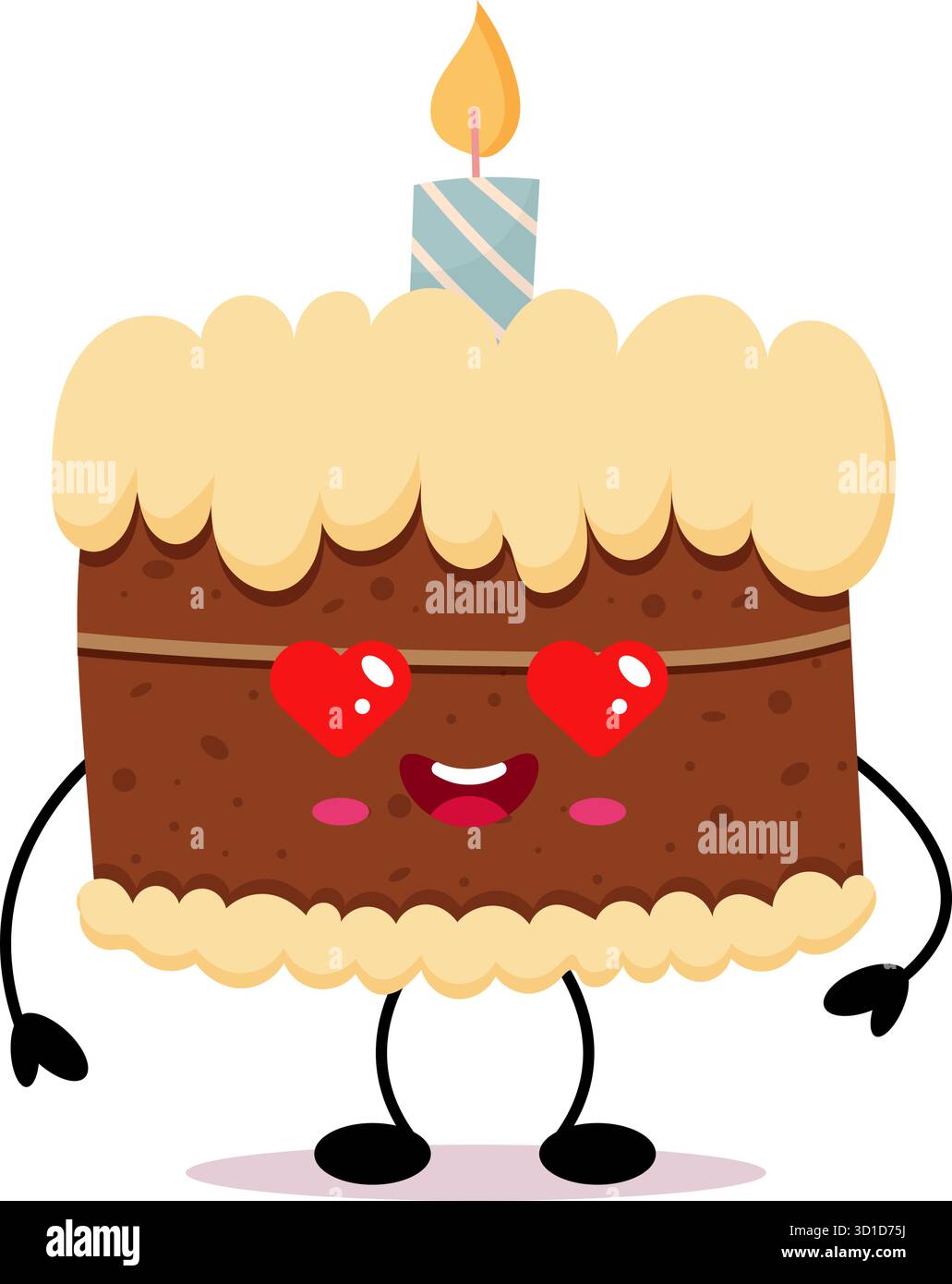Smiling face heart eyes animated Stock Vector Images - Alamy