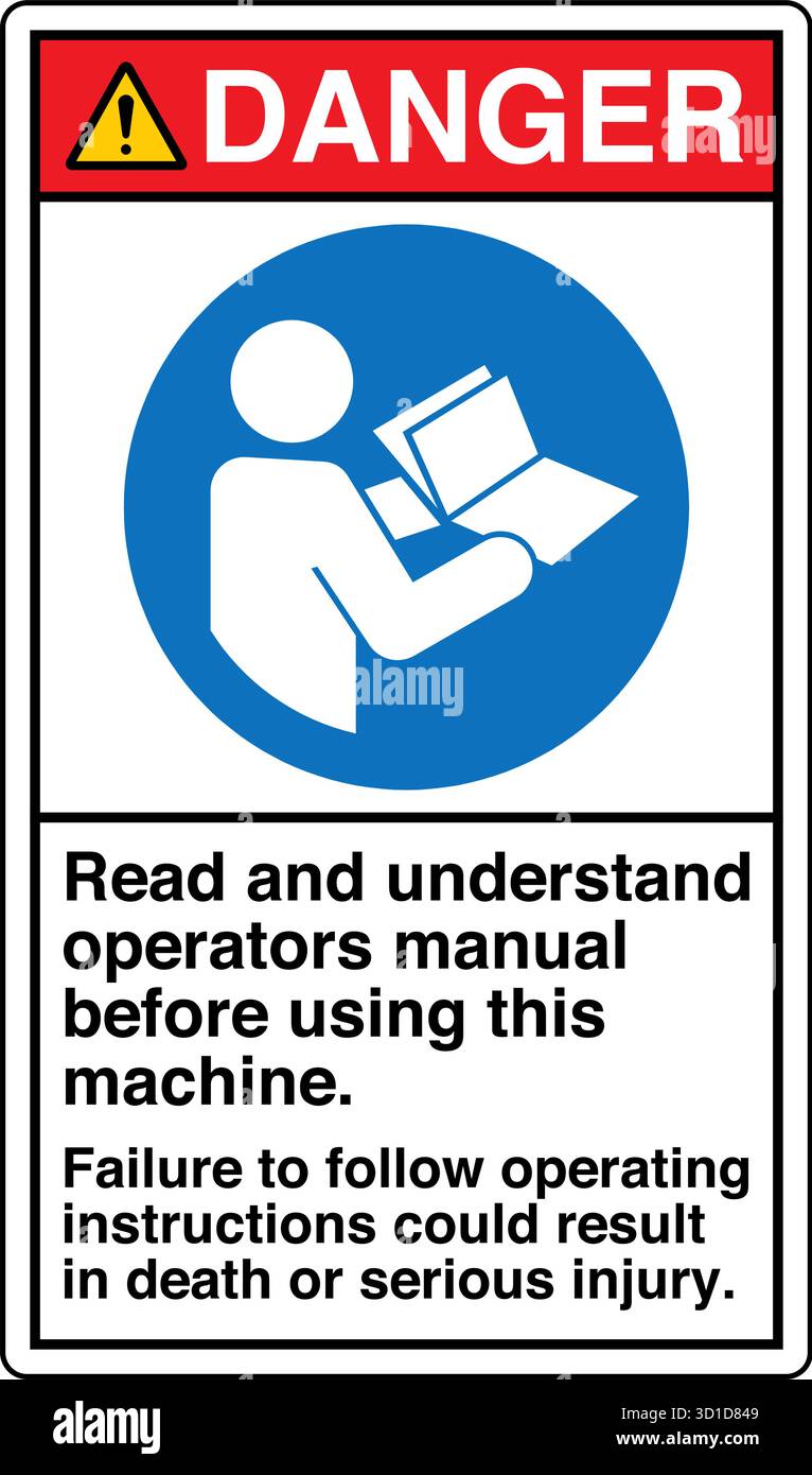 Manual required sign Stock Vector Images - Alamy