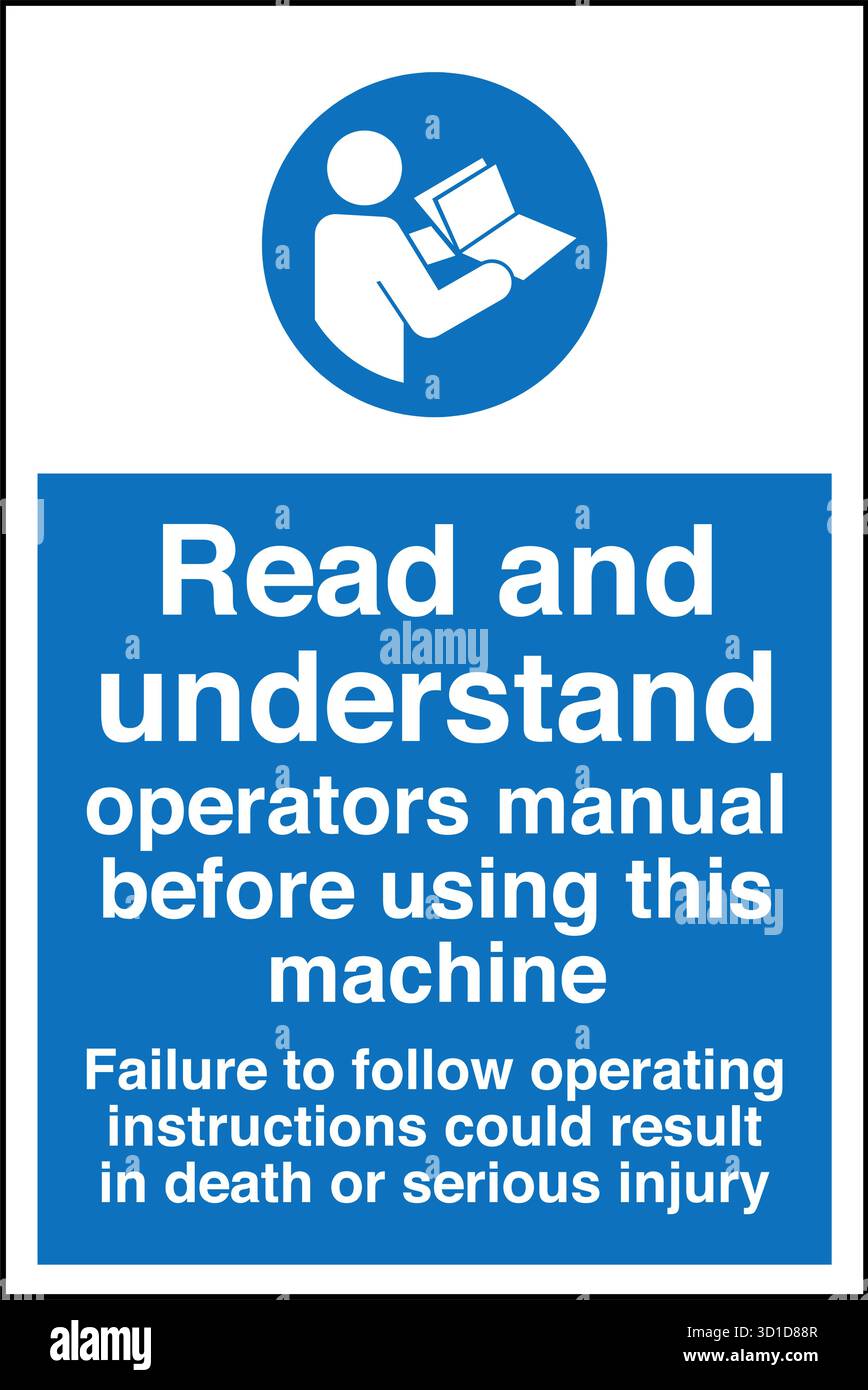 Manual required sign Stock Vector Images - Alamy