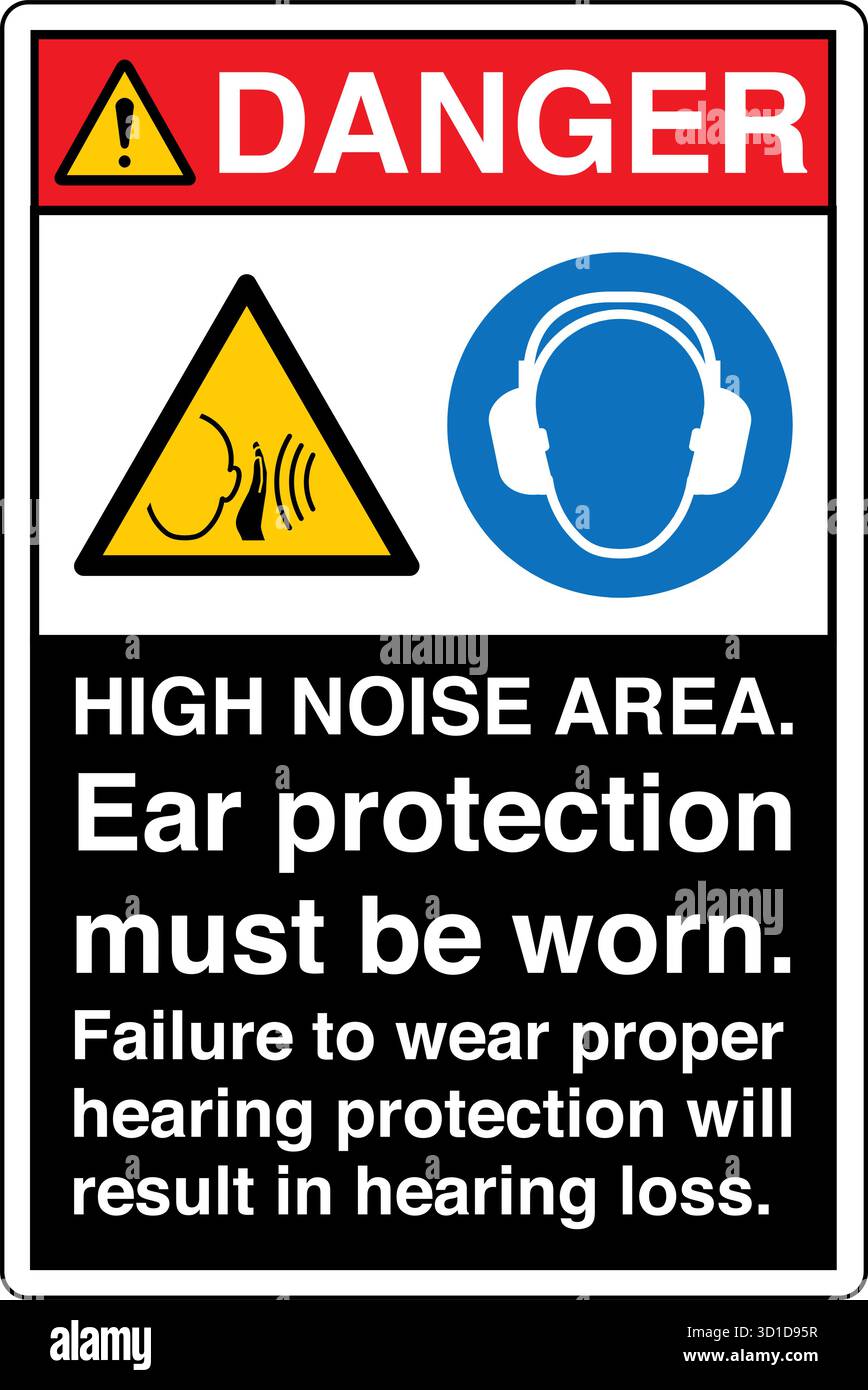 Compulsory ear protection Stock Vector Images - Alamy