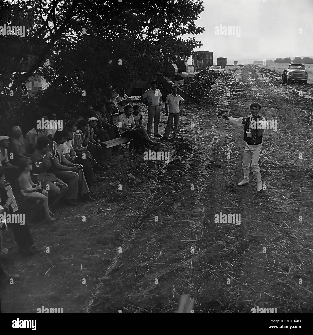 Slavyansk, Ukrainian SSR, 1983. An archival monochrome photo shows a ...