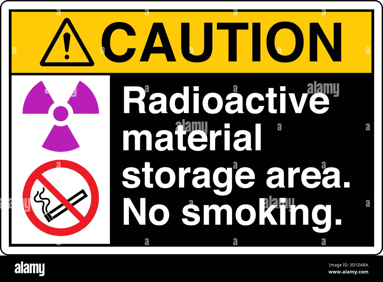 ISO 7010 Registered Safety Signs for "Caution: Radioactive Material ...