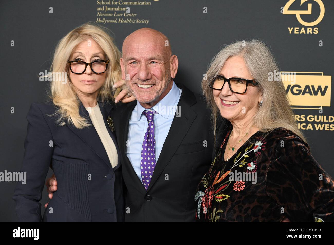 Beverly Hills, CA USA. 27th Oct 2025. Judith Light, Marty Kaplan, Kate Folb at the 2025 Norman ...