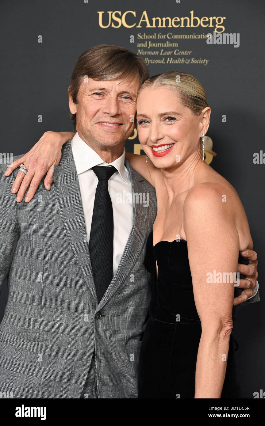 Beverly Hills, CA USA. 27th Oct 2025. Grant Show, Katherine LaNasa at ...