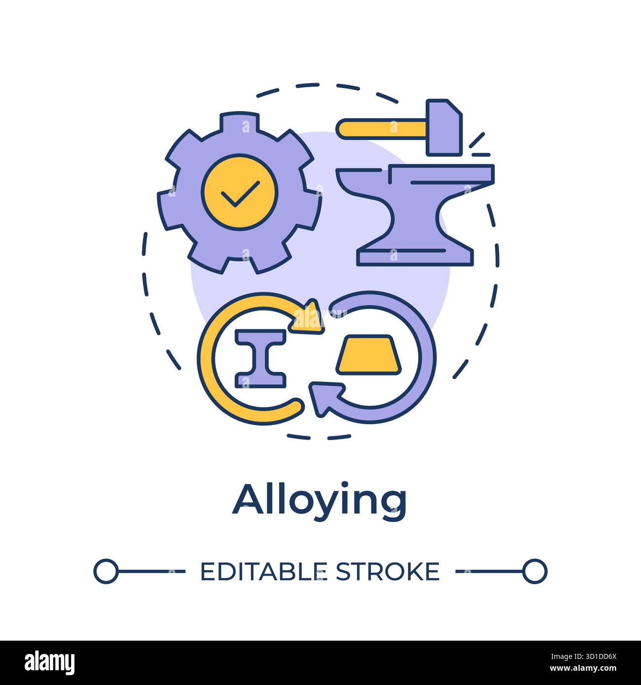 Alloying multi color concept icon Stock Vector Image & Art - Alamy