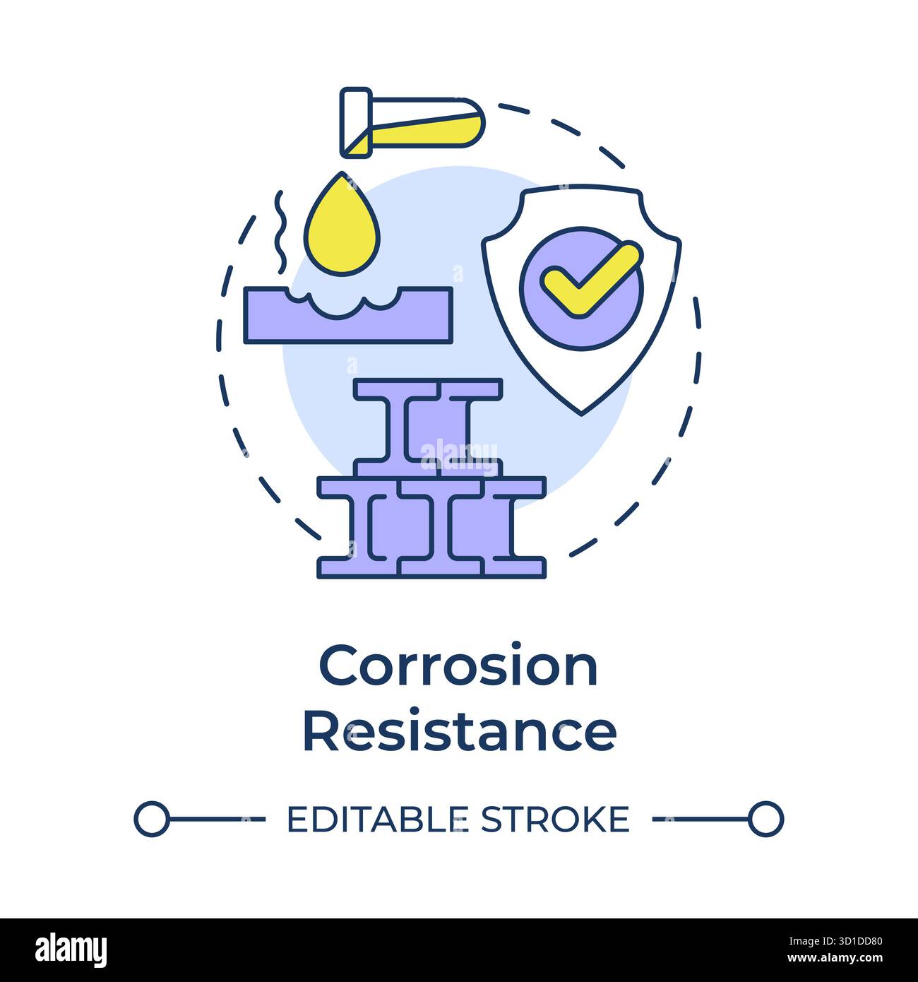 Corrosion resistance multi color concept icon Stock Vector Image & Art ...
