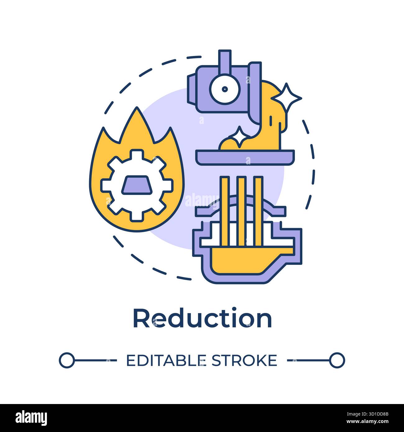 Reduction multi color concept icon Stock Vector Image & Art - Alamy