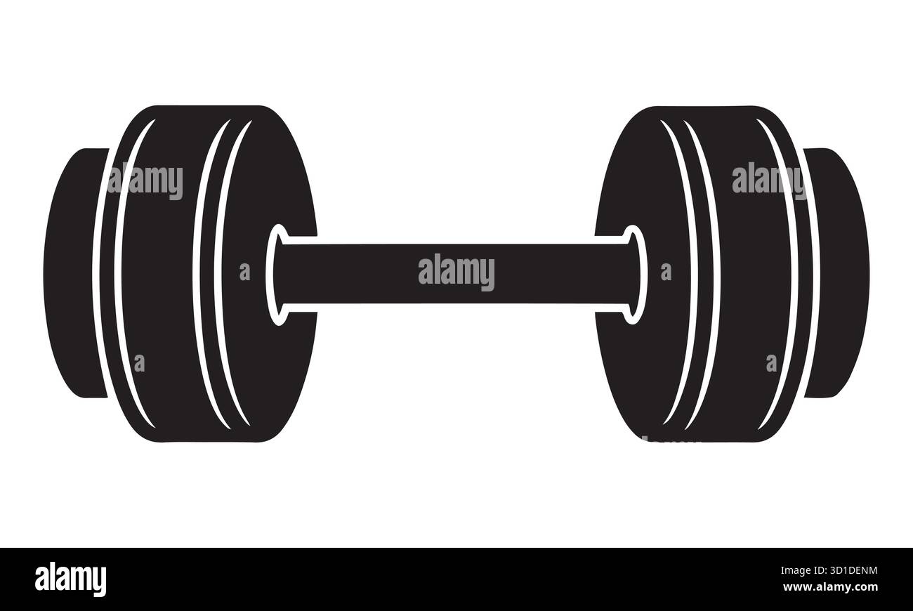 Barbell Silhouette Icons. Fitness, Strength Training & Gym Equipment ...