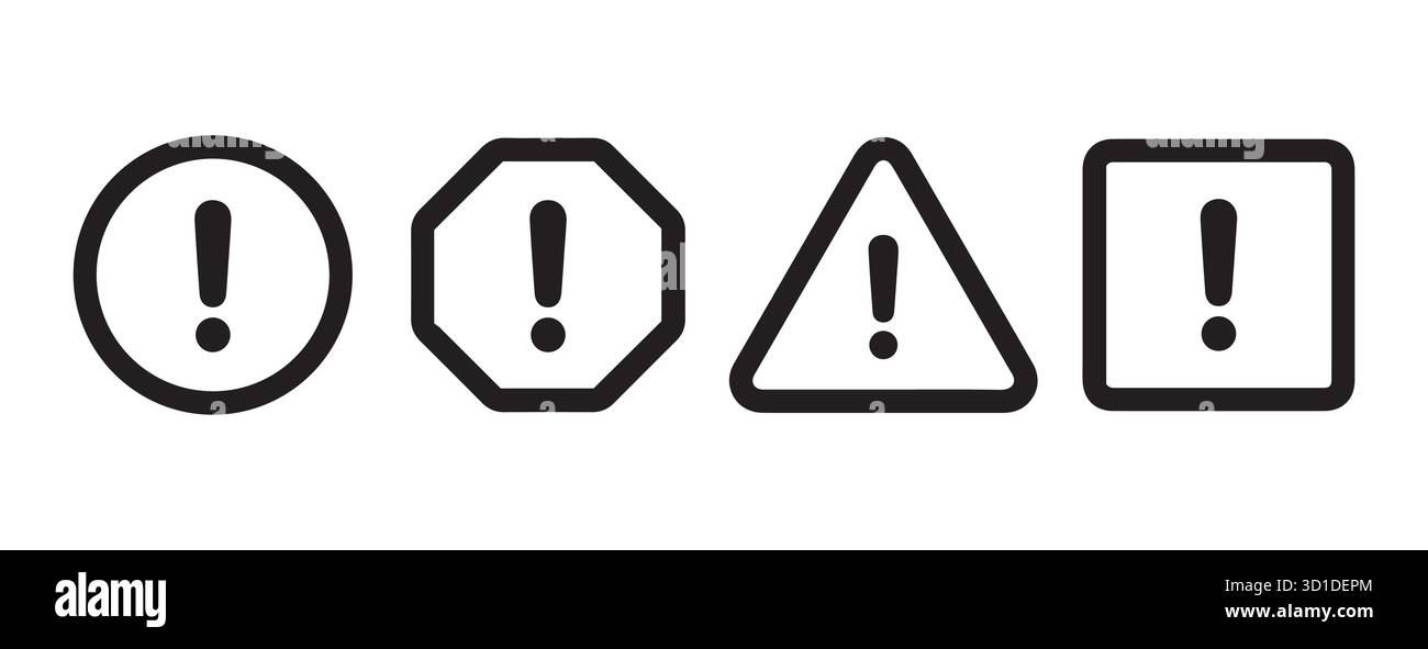 Exclamation icon styles Stock Vector Images - Alamy